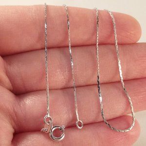 Jewelry | 18k White Gold Filled Slim Snake Link Chain Rope Necklace 18 ...